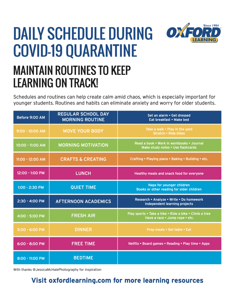 The Importance of Sticking to Schedules When School’s Out - Oxford Learning